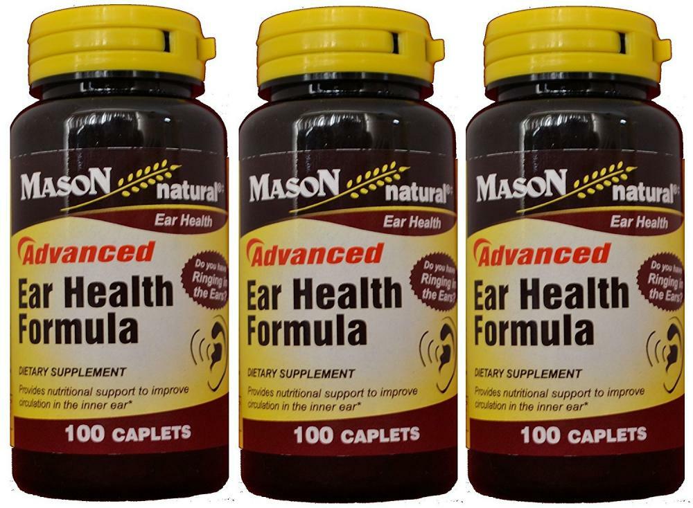 Mason Natural Advance Ear Health Formula Bioflavonoids Plus 100 Caplets ...