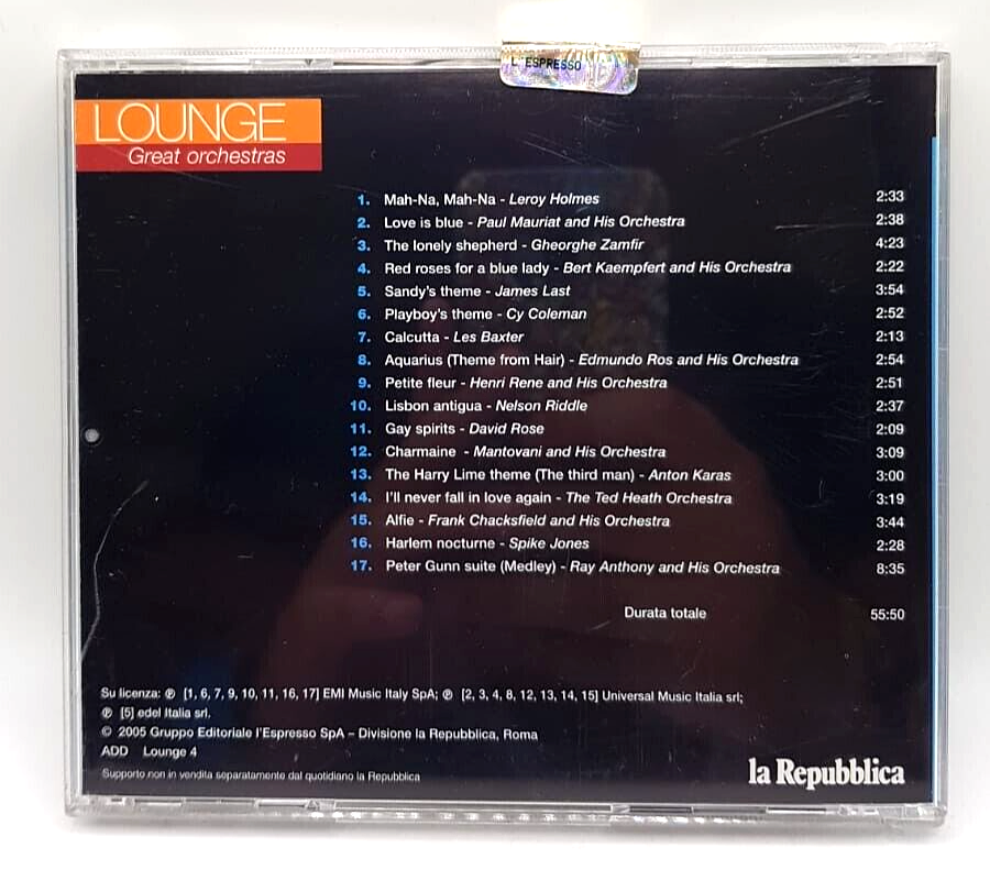 Artistes Variés - Lounge Great Orchestras - CD Musique Scellé SIAE | eBay