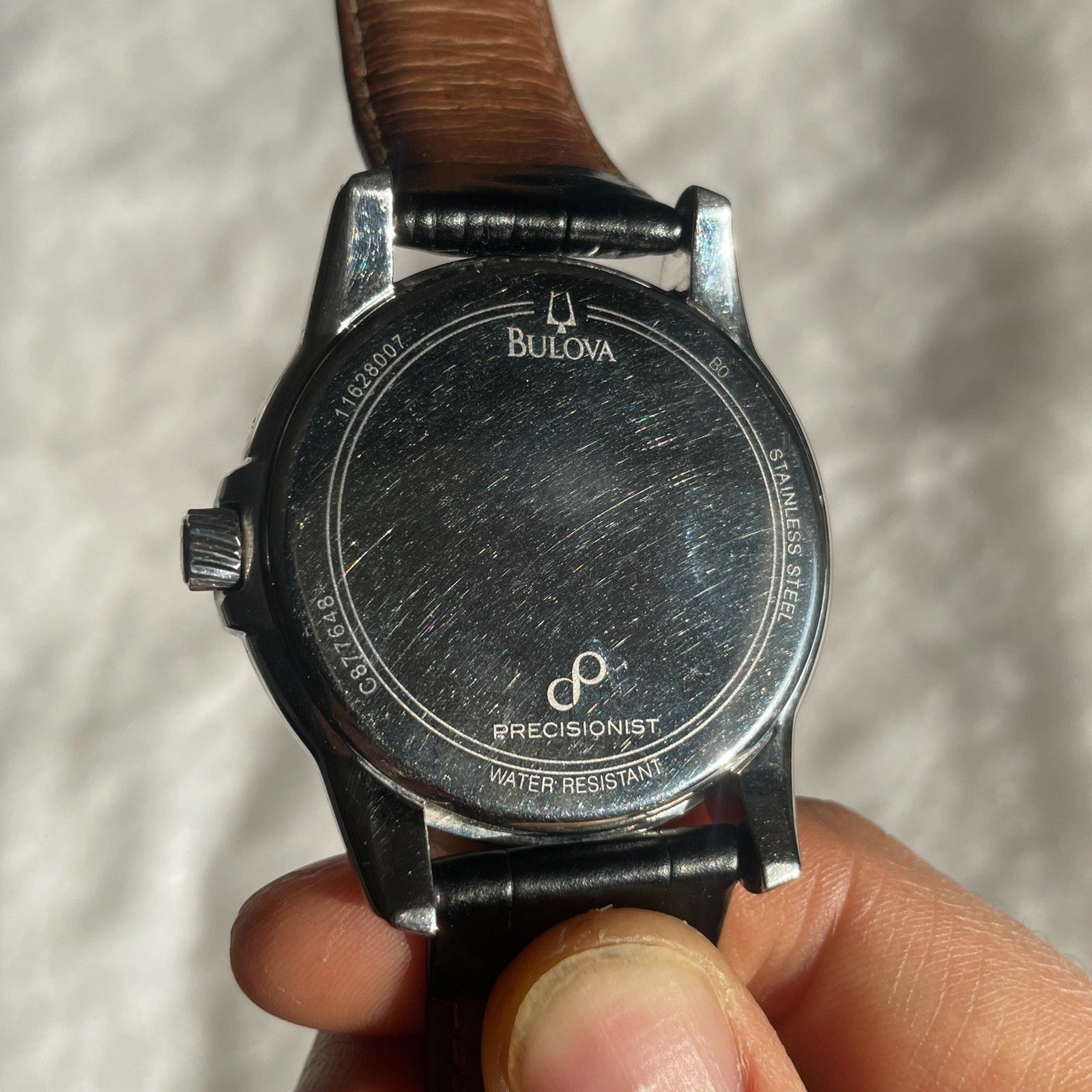 Bulova Precisionist C877648 Men's Wristwatch Leather Band Brown for ...