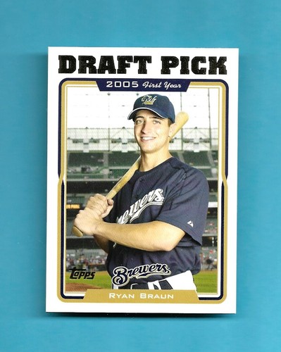 2005 Topps Update DRAFT PICK ROOKIE RC Card # UH313 RYAN BRAUN ...