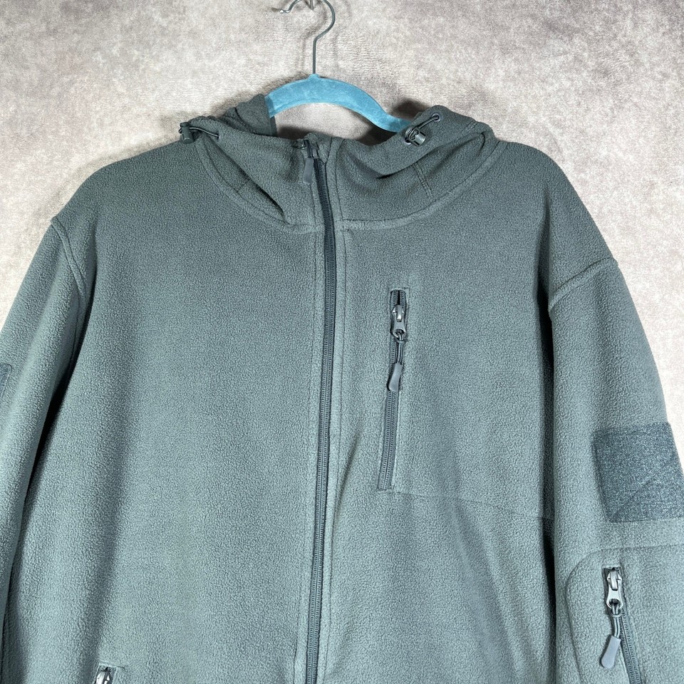 Bearskin Hoodie Sweater Jacket Mens XL Gray Fleece Full Zip Athleisure ...