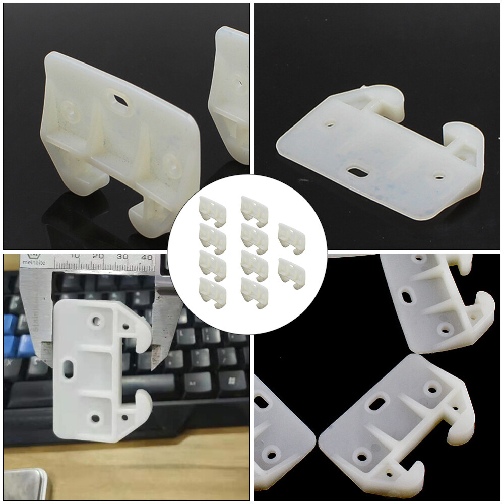 10 Pcs Plastic Latch Drawer Slide Replacement Parts Track Guides | eBay