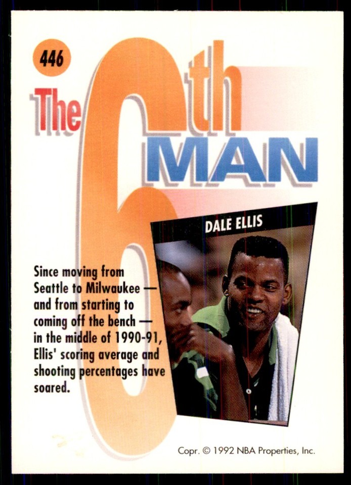 1991-92 SkyBox Dale Ellis Milwaukee Bucks #446 | eBay
