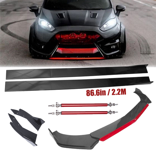 For Ford Fiesta ST MK5 6 Mk7 Front Bumper Rear Lip Spoiler Splitters ...