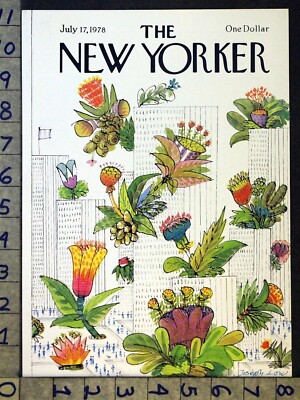 1978 FLOWER PLANT ARCHITECTURE DECOR JOSEPH LOW ART NEW YORKER COVER ...