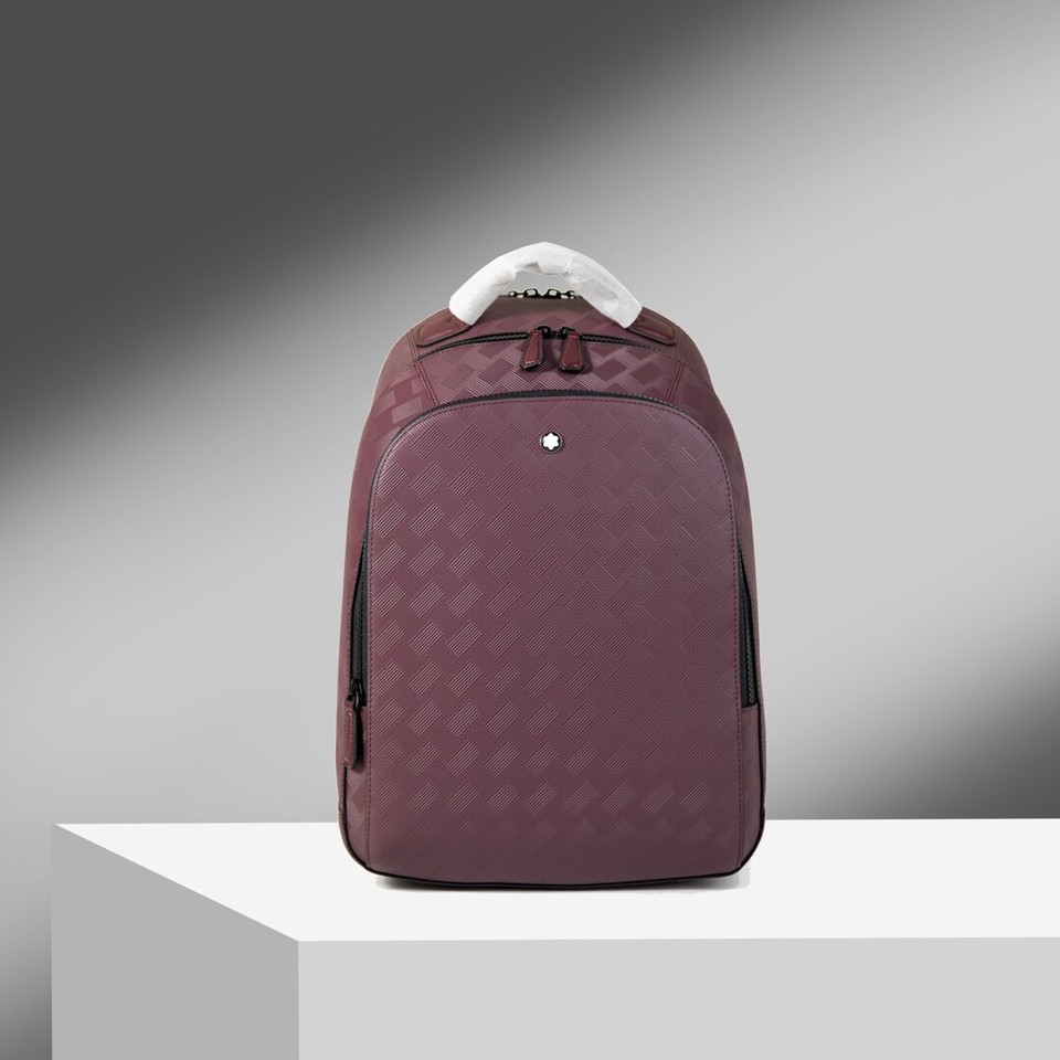 New MB Men Red Leather Backpack Top Quality Fashion Exquisite #199405 ...