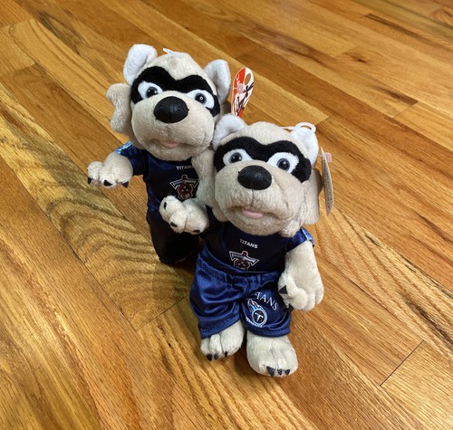 Tennessee Titans NFL Mascot T Rac 00 Plush 8" Stuffed Animal LOT OF 2 w ...