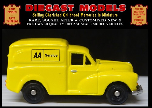 OLD MORRIS MINOR 1000 VAN IN YELLOW AA LIVERY 1:76 SCALE TRACKSIDE ...