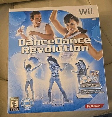 Wii Konami DDR Dance Dance Revolution Game & Controller Dance Pad Box ...