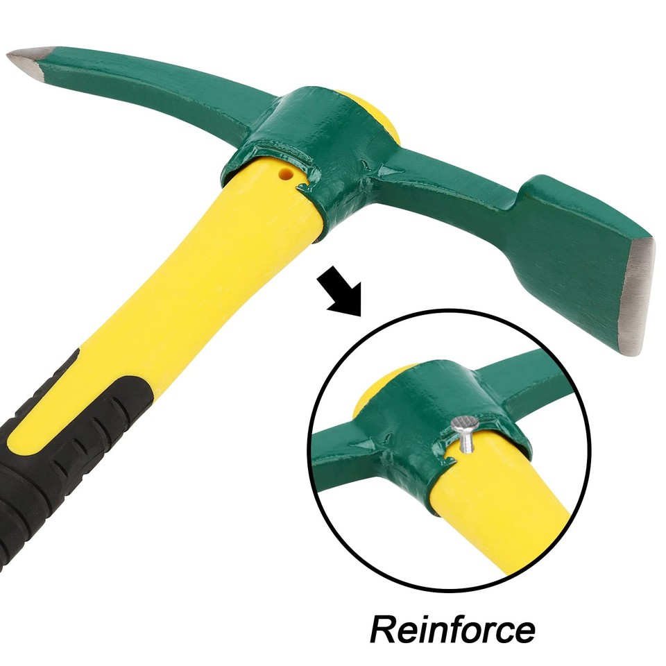 24 Inch Large Pick Mattock Hoe, Garden Pick Axe Forged Steel Weeding ...