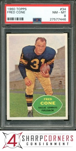 1960 TOPPS #34 FRED CONE COWBOYS PSA 8 SET BREAK | eBay