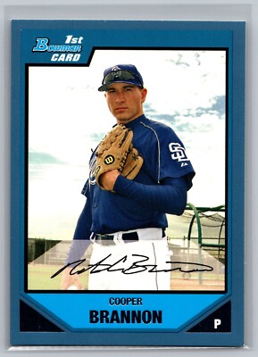 Cooper Brannan 2007 Bowman PROSPECTS BLUE BP1 Baseball Card MLB Padres ...