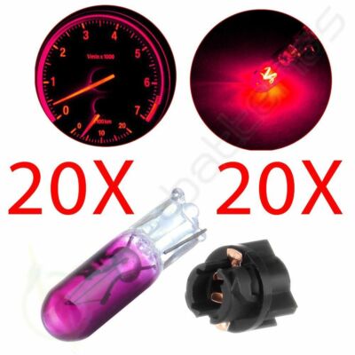 20x Pink/Purple Halogen Bulbs Instrument Panel Dash Light W/ T5 74 ...