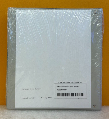 HP / Agilent 70004-90061 1998 HP 70004A Color Display User's Guide ...
