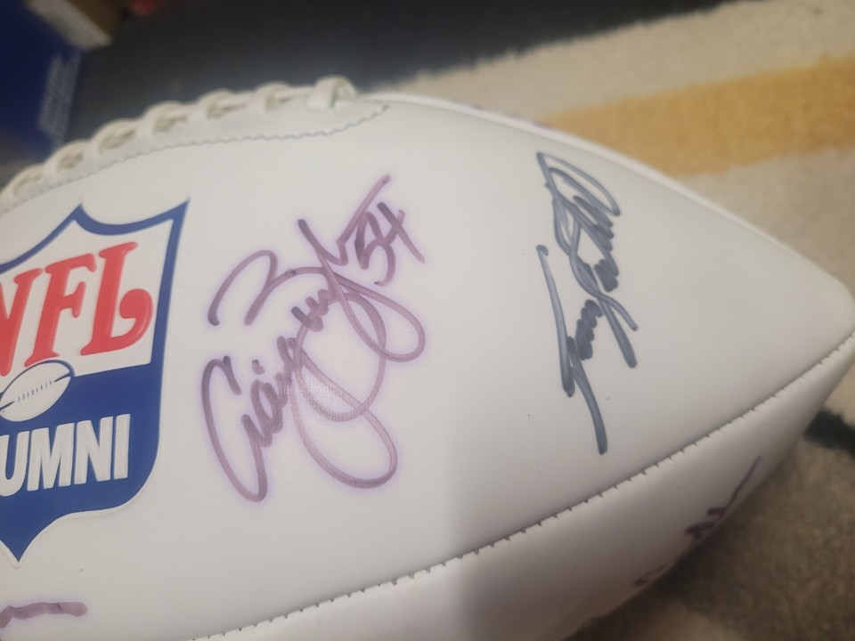 Pittsburgh Steelers autographed signed NFL Alumni football Blount,Bahr ...