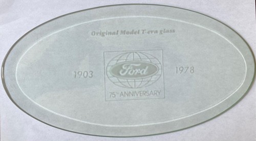 FORD~MODEL-T~REAR WINDOW~RARE ORIGINAL GLASS~75TH ANNIVERSARY~1903-1978 ...