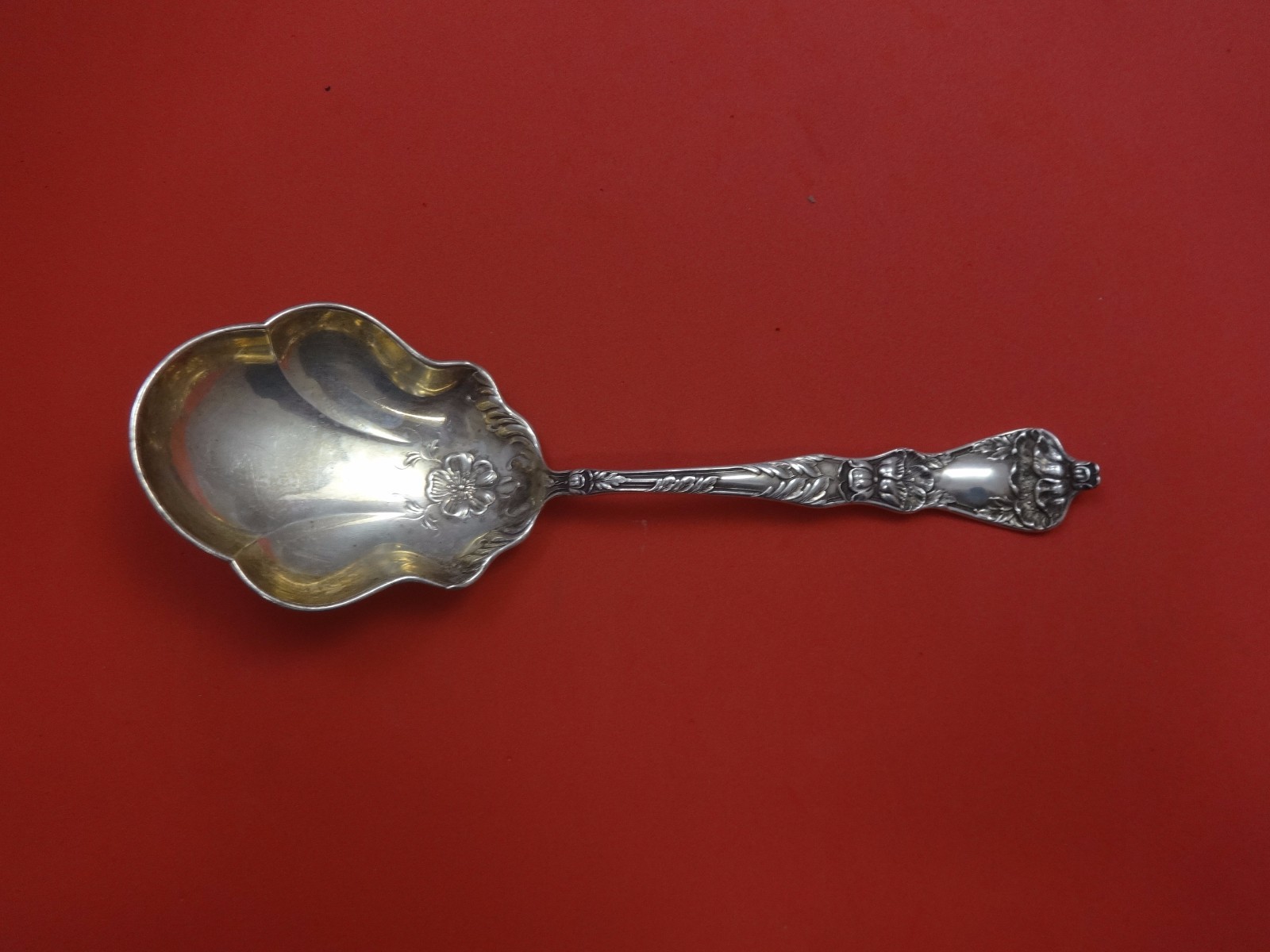 Poppy by Baker-Manchester Sterling Silver Berry Spoon 9" Heirloom ...