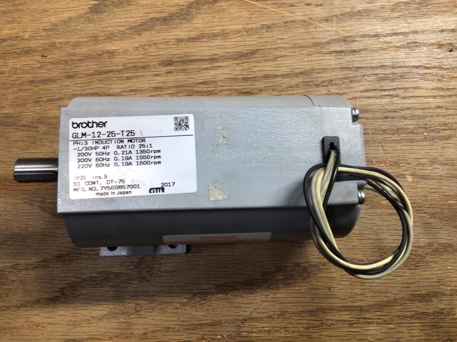 BROTHER MOTOR GLM-12-25-T25 3 PHASE INDUCTION | eBay