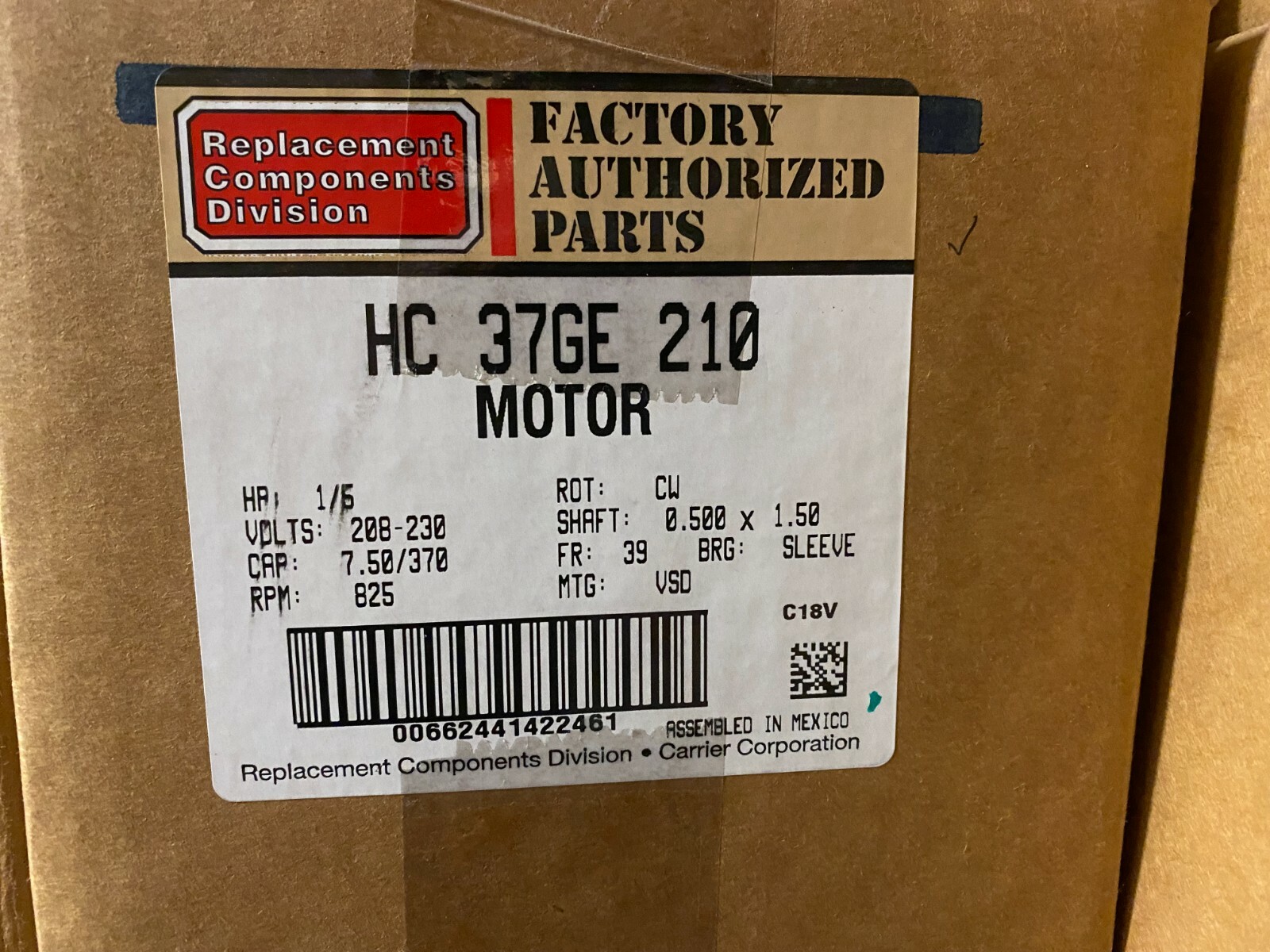 Carrier HC37GE210 1/5HP 230V Motor for sale online | eBay