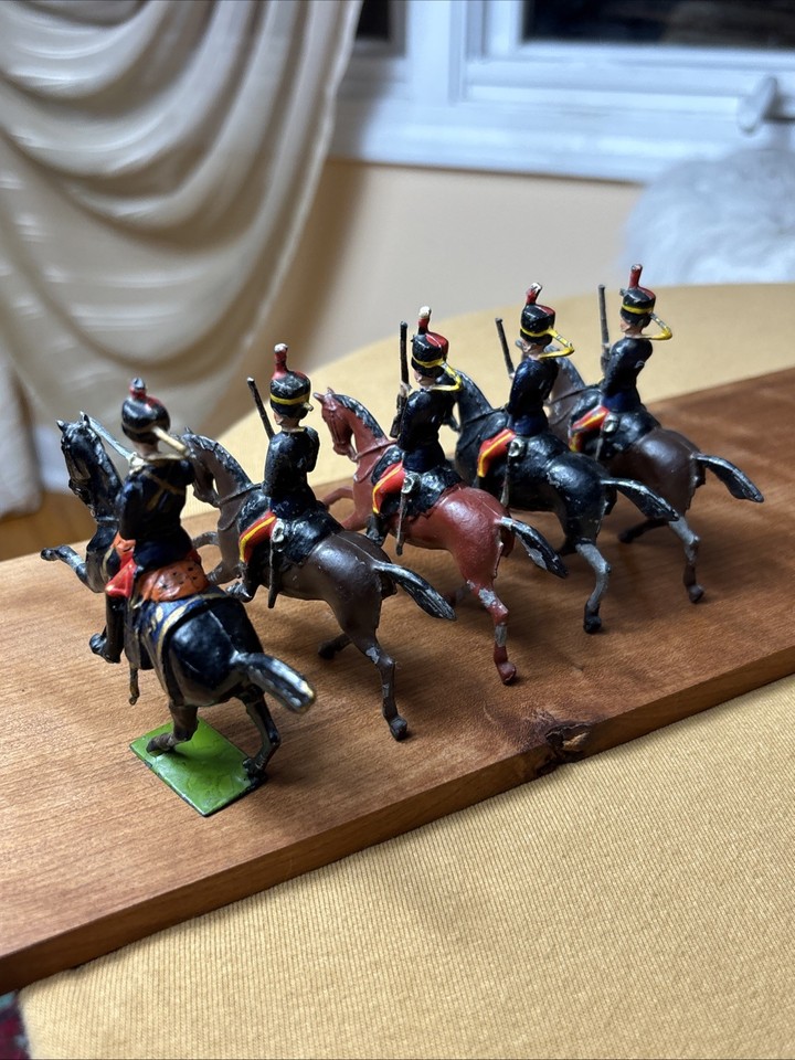 5 RARE Britains Toy Soldiers Prewar Set#12 11th Hussars Set Prince ...