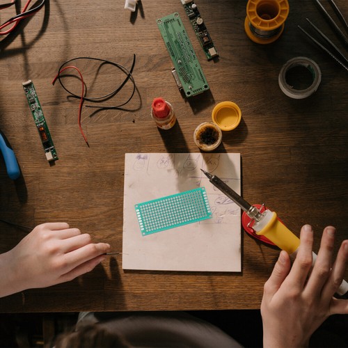 10 Pcs Pcb Circuit Board Soldering Practice Double Side Printed Boards ...