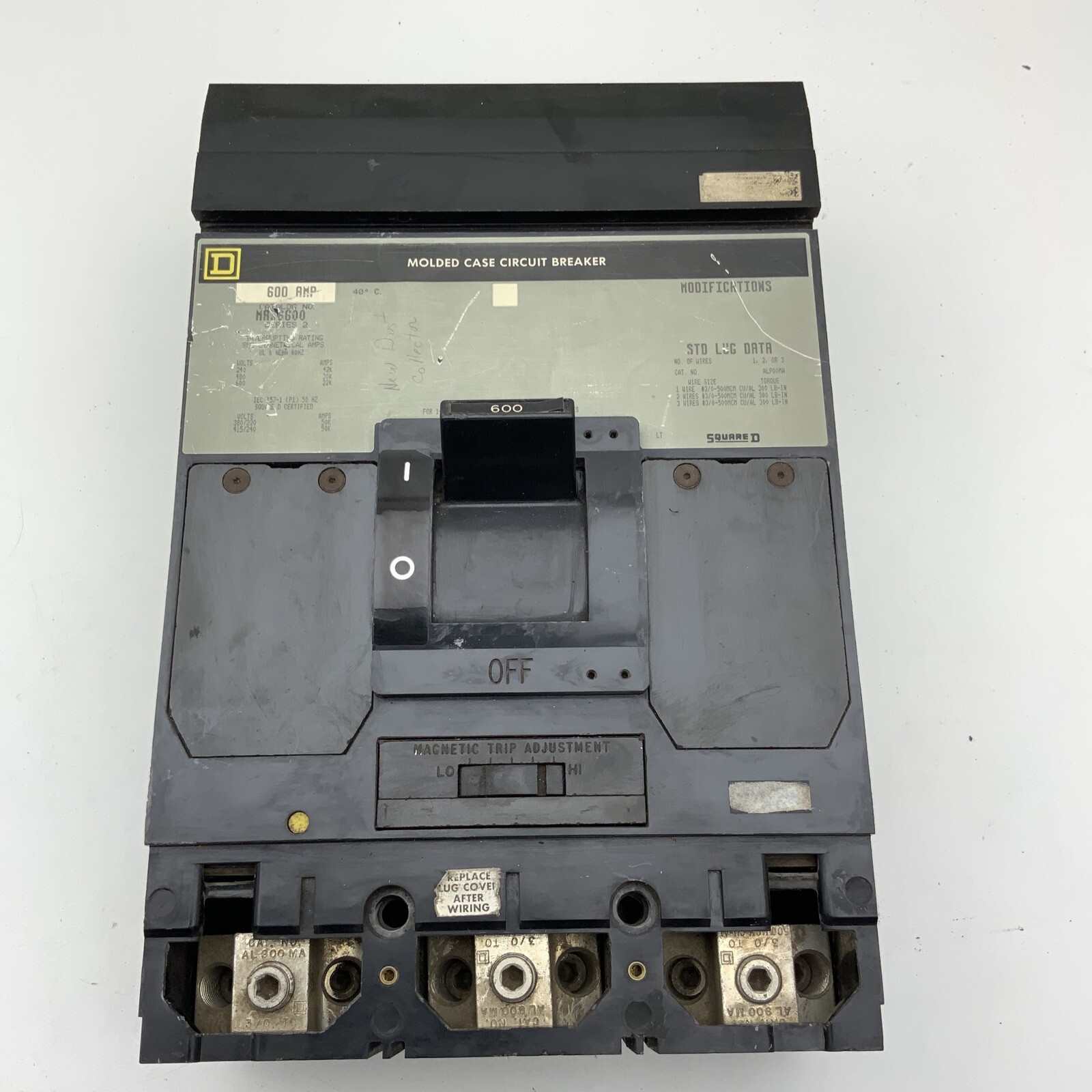Square D MA36600 3 Pole 600 Amp 600 Vac I-Line Circuit Breaker (BOX-1 ...