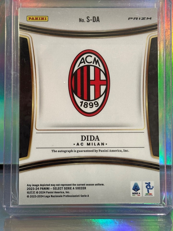 2023-24 Select Serie A Dida Silver Prizm Auto Autograph #S-DA AC Milan | eBay