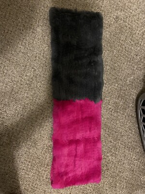 Jocelyn Pink And Grey Rabbit Fur Scarf | eBay