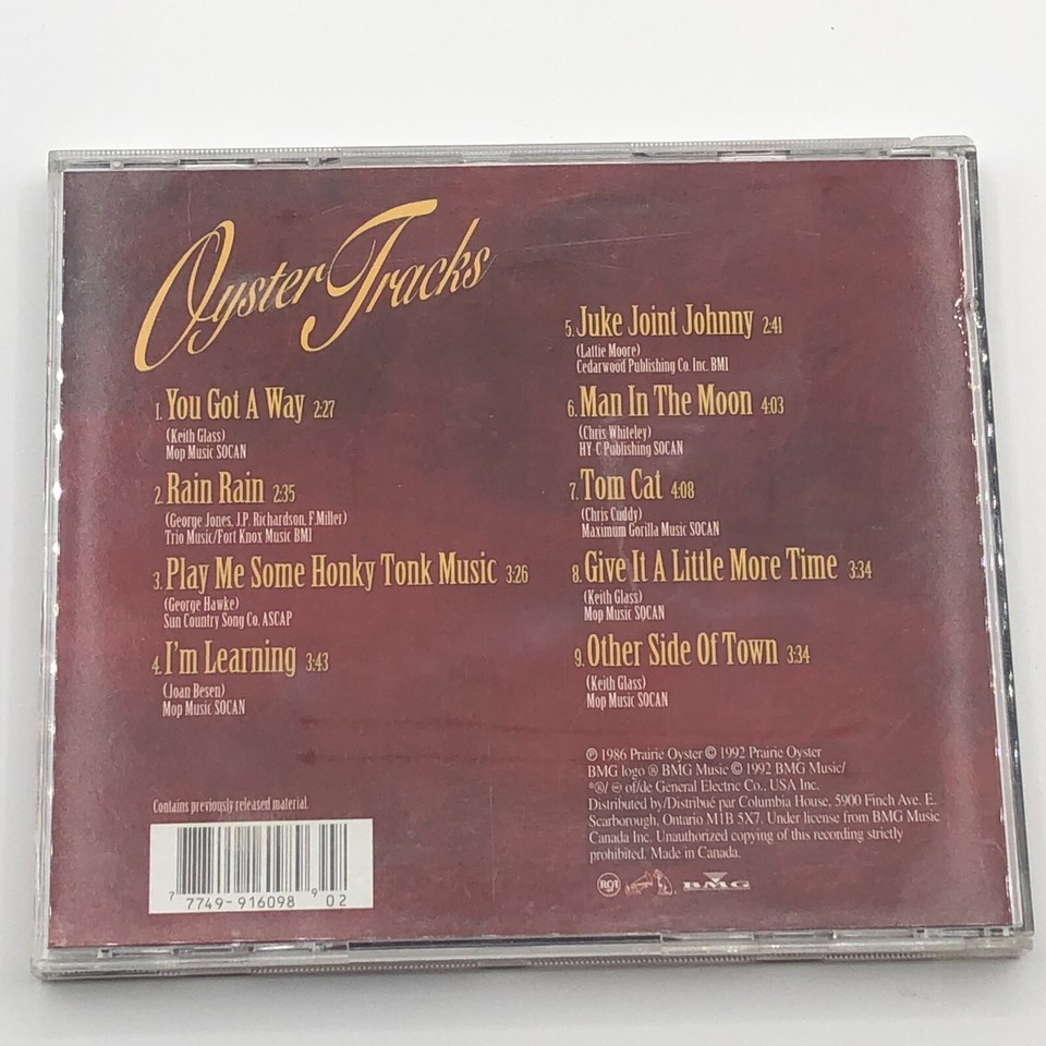 Prairie Oyster : Oyster Tracks (1986) CD | eBay