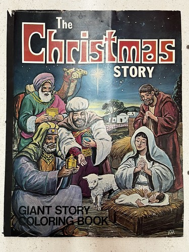 Giant Story Coloring Book The Christmas Story Nativity Unused 1977 Vern ...