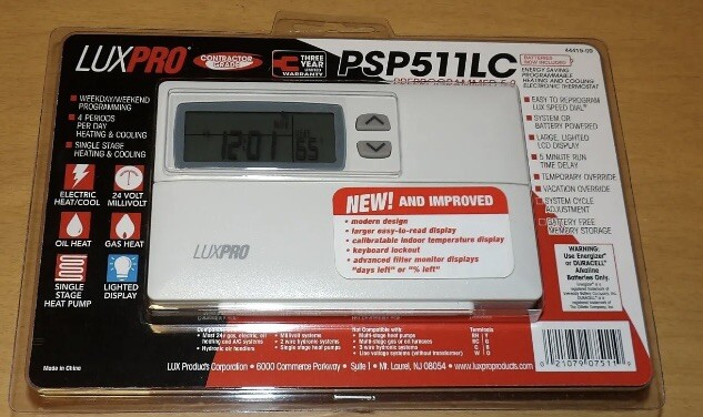 Luxpro Psp511lc Programmable Heat and Cool Thermostat for sale online ...