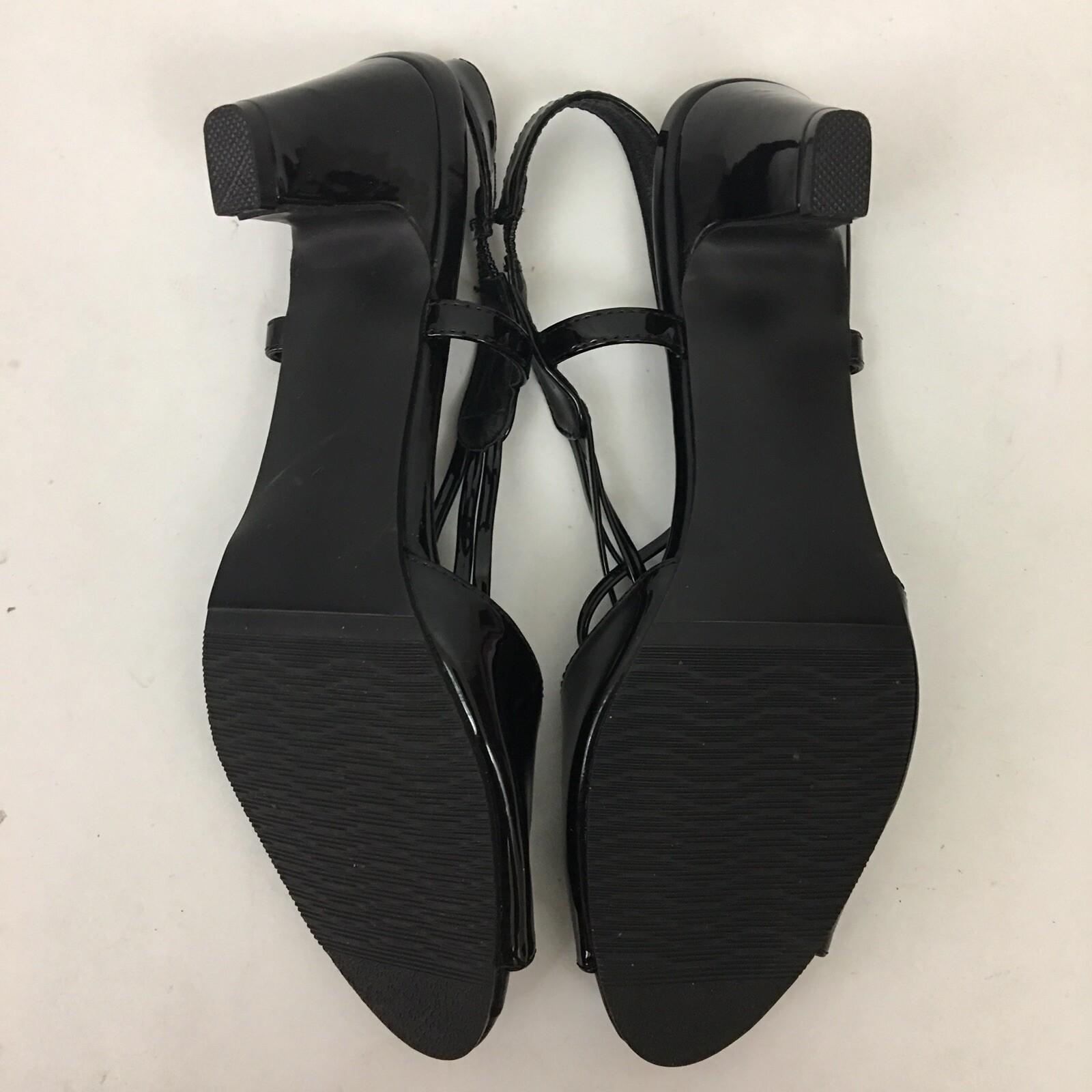 ANGEL STEPS Woman’s Black Patent Leather Look Toe Sho… - Gem