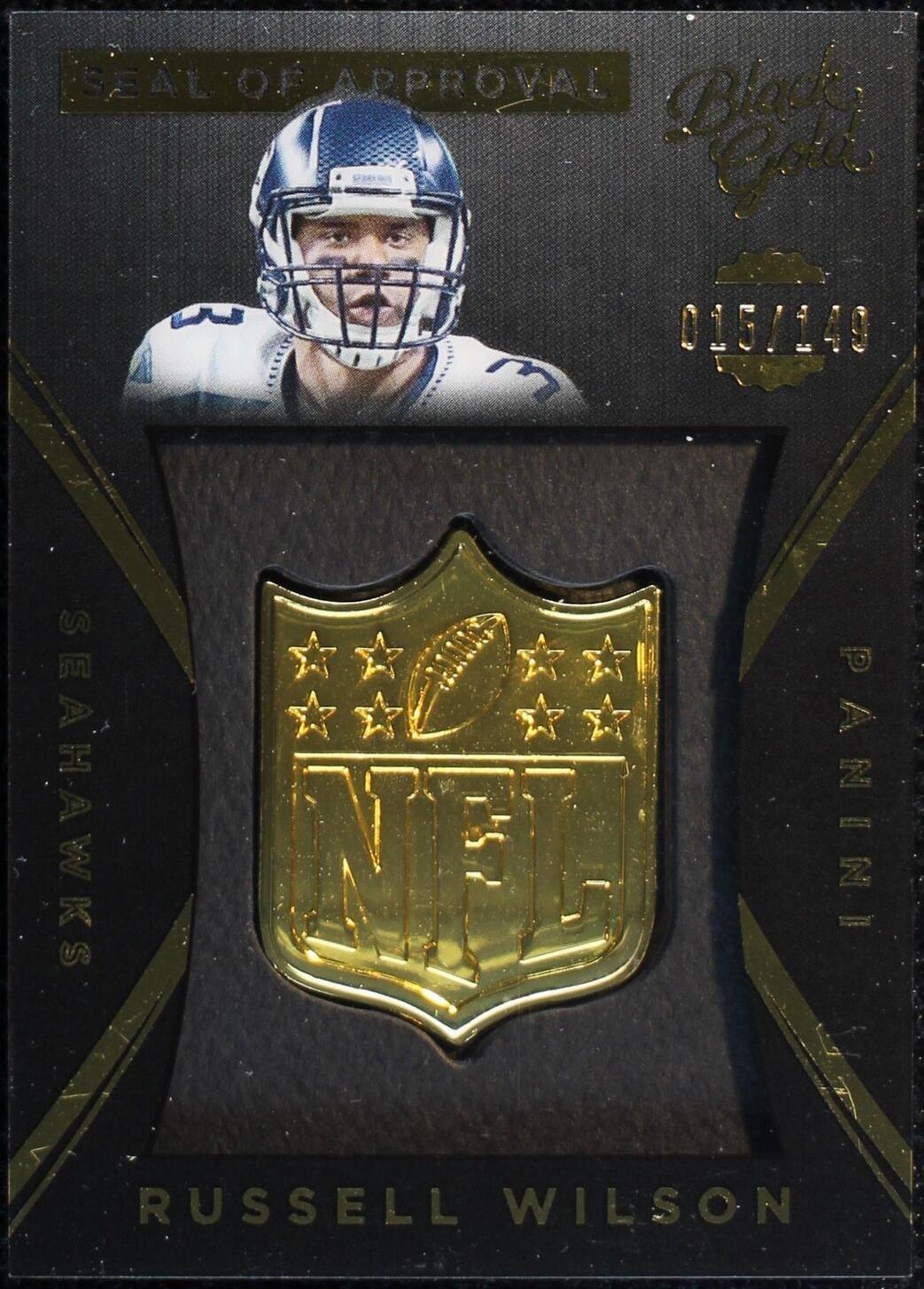 2015 Panini Black Gold - Nfl Seal of Approval Russell Wilson #SOA-42 / ...