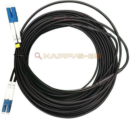 200M LC UPC to LC UPC Duplex SM Black Armored PVC Fiber Patch Cord ...