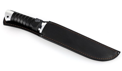 Cossack knife Plastun steel 95X18 handle black hornbeam with duralumin ...