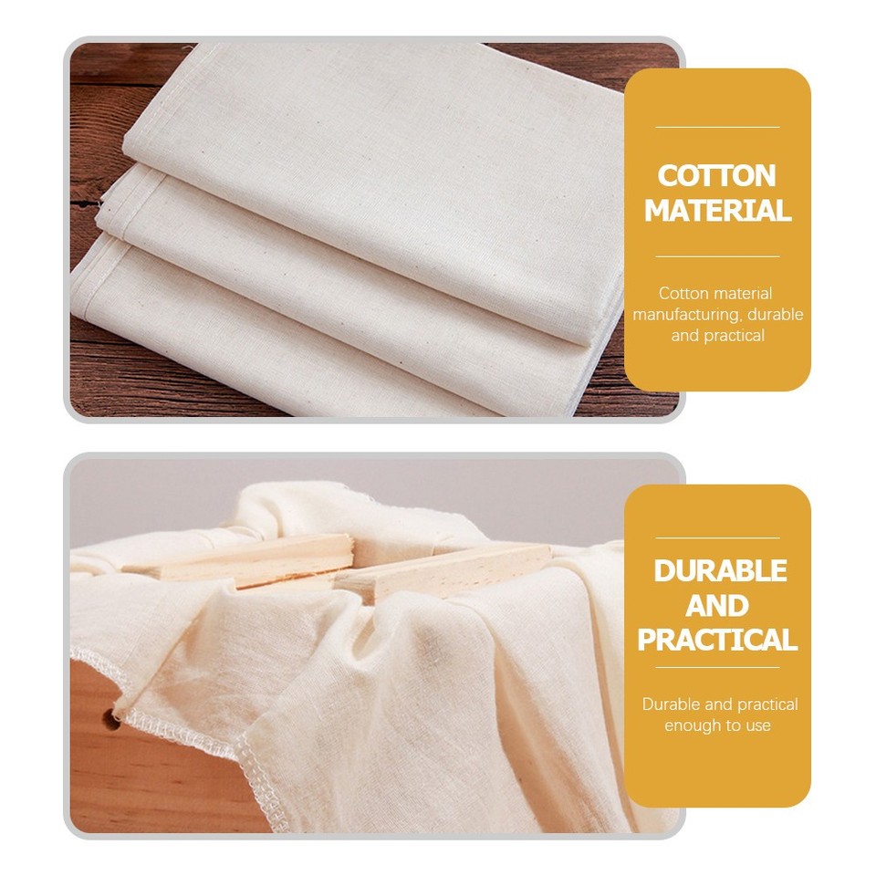 3 Pcs Cotton Cheese Cloth Food Grade Reusable and Washable Muslin ...