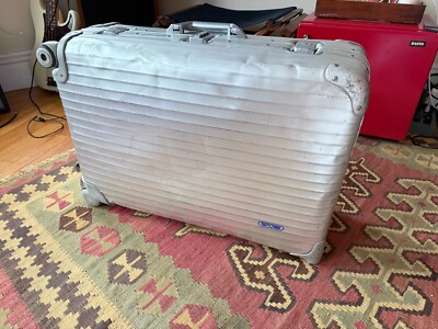 Vintage Rimowa Silver Aluminum Luggage 28” 4 Wheeled Rolling Suitcase ...