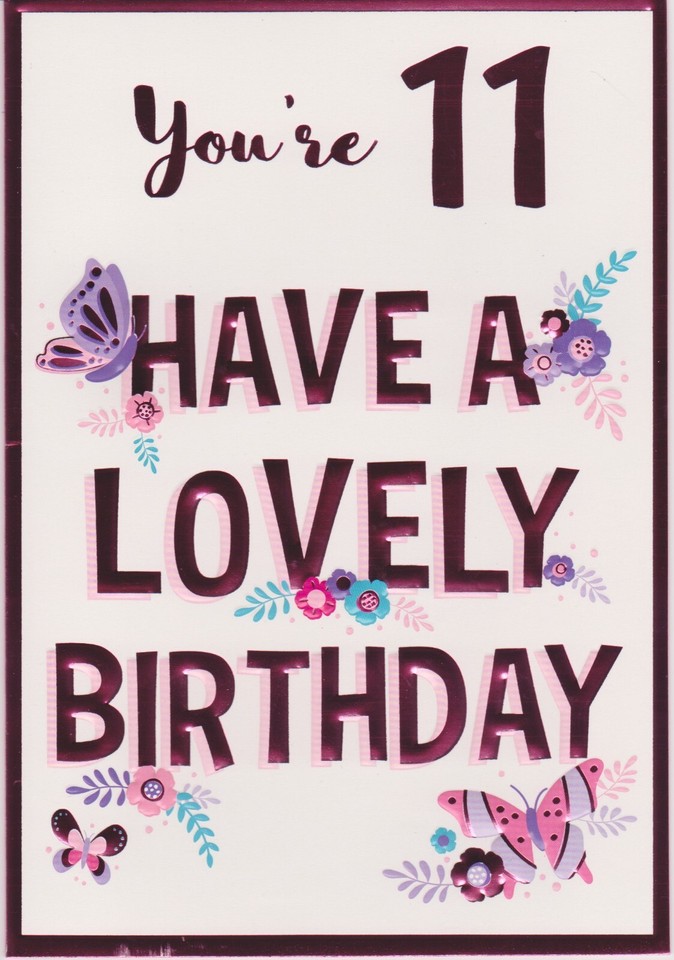 11th Birthday Card ~ Girl's 11th Birthday Card | eBay UK