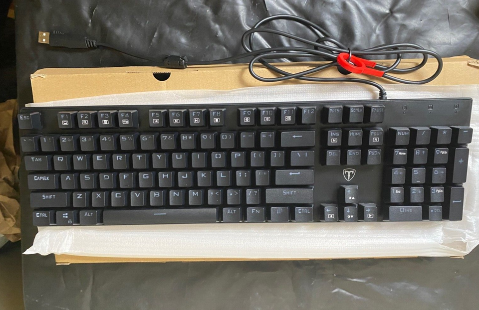PICTEK PC305A FULL SIZE RGB LIGHT UP WIRED GAMING KEYBOARD MECHANICAL ...