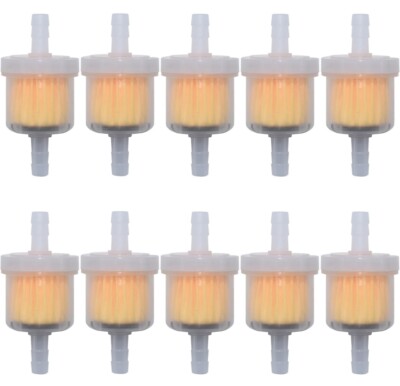 10PCS Motor Inline Gas Oil Fuel Filter Small Engine For 1/4'' Line 6 ...