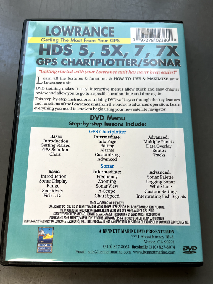 Lowrance HDS 5, 5X, 7, 7X GPS Chartplotter/Sonar DVD, Get the Most From ...