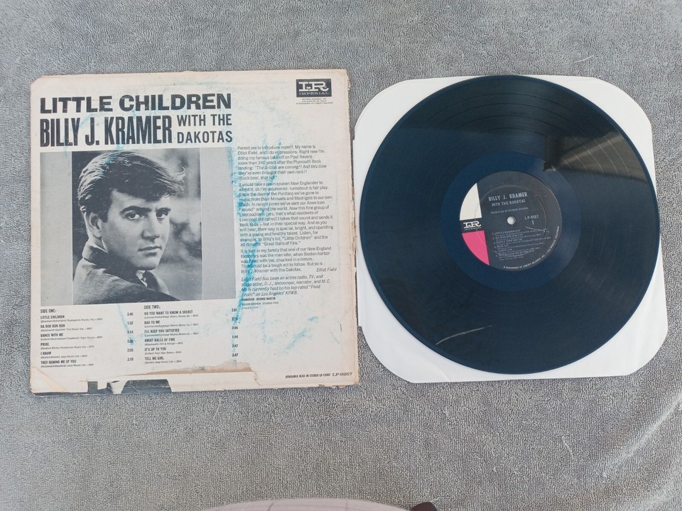 Billy J. Kramer And The Dakotas -Little Children - 1964 - Imperial LP ...