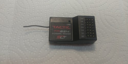 TACTIC TR624 6 CHANNEL SLT RECEIVER 2.4GHZ RC SINGLE ANTENNA ...