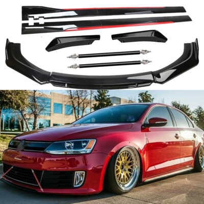 For VW Jetta MK6 MK7 Front Bumper Lip Spoiler Splitter79"Side Skirt ...
