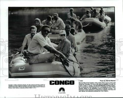 1995 Press Photo Ernie Hudson Laura Linney and Tim Curry star in Congo ...