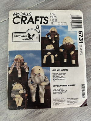 McCall's Crafts Old Mr. Humpty Pattern 5731 Jenny Wren UNCUT FF | eBay