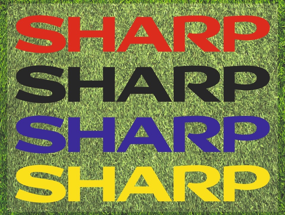 MANCHESTER UNITED SHARP FOOTBALL SHIRT SPONSOR TRANSFER IRON ON VINYL ...