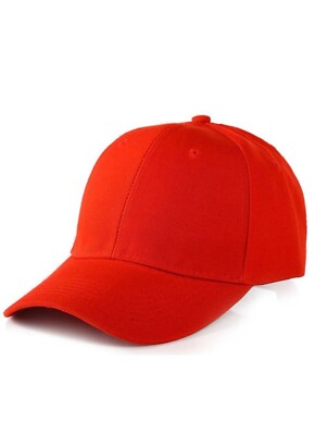 Red Top Quality Unisex Baseball cap Solid color Hat Brand New USA | eBay