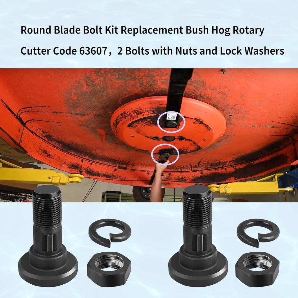 Round Blade Bolt Kit Replacement Bush Hog Rotary Cutter Code 63607，2 ...