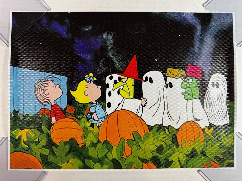 PEANUTS Pumpkin Patch Great Pumpkin Halloween Canvas - Hard to find! | eBay